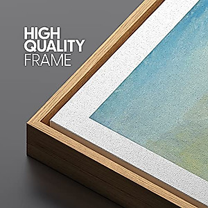 SIGNLEADER Framed Canvas Print Wall Art William Turner Venice Landscape Nature Wilderness Illustrations Fine Art Rustic Scenic Relax/Calm Colorful for Living Room, Bedroom, Office - 16"x24" NATURAL