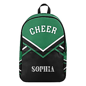 Green Cheerleaders Backpack Laptop Bag Daypack for Hiking Adult Christmas Gift, 11.8''(L)x5.51''(W)x17.72''(H)