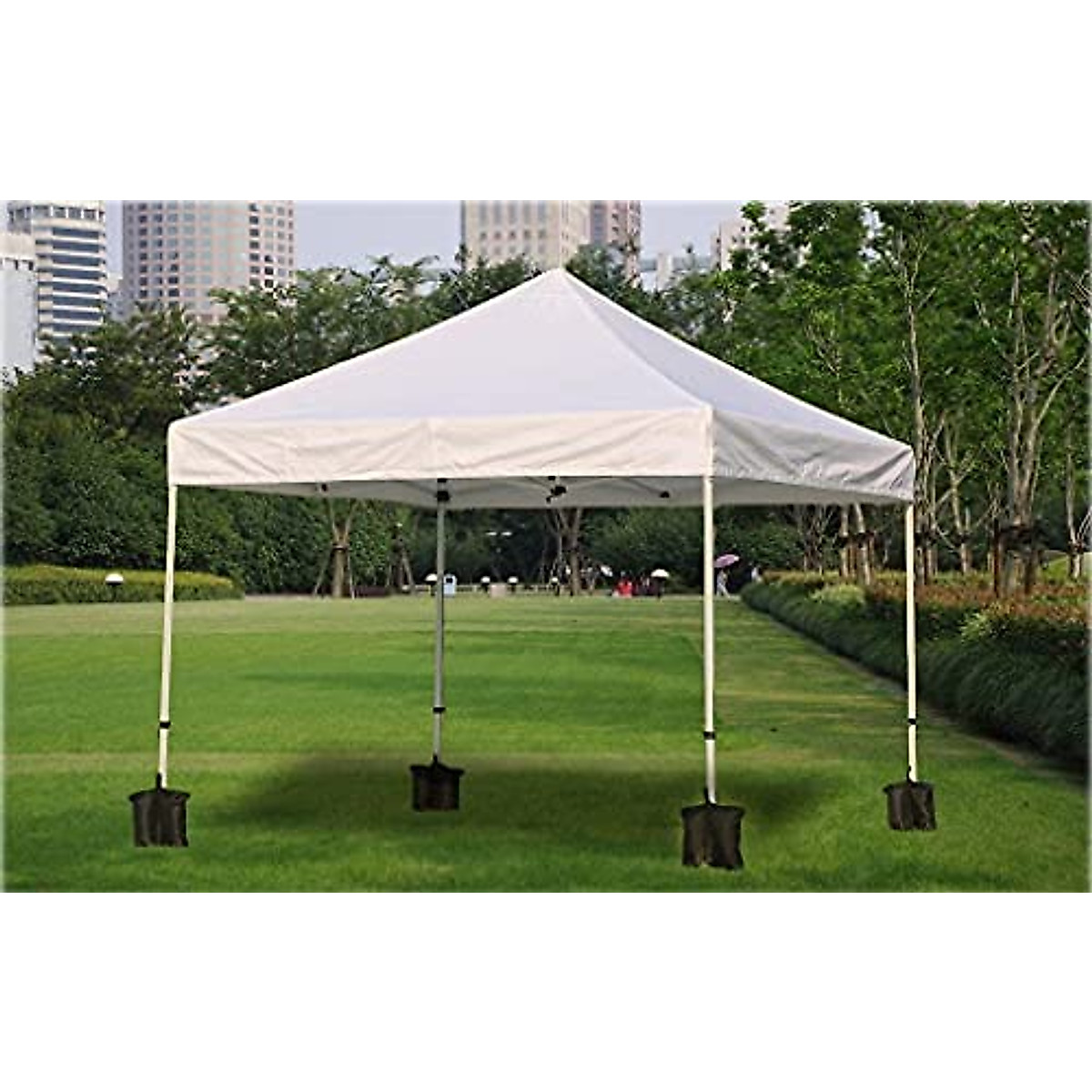 Heavy Duty 600D Gazebo Canopy Weights Bag, Tent Weights Bag for Legs, Sandbags for Pop Up Tent Gazebo Canopy Outdoor Sun Shelter Umbrella Pool Ladder (Black-6 Pack)