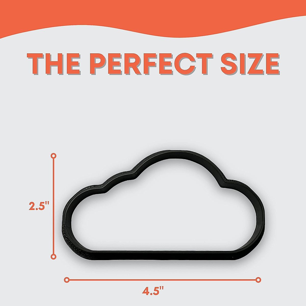 Cloud Cookie Cutter with Easy to Push Design, for Baby Shower, Work Events, and Birthday Celebrations (4 inch)