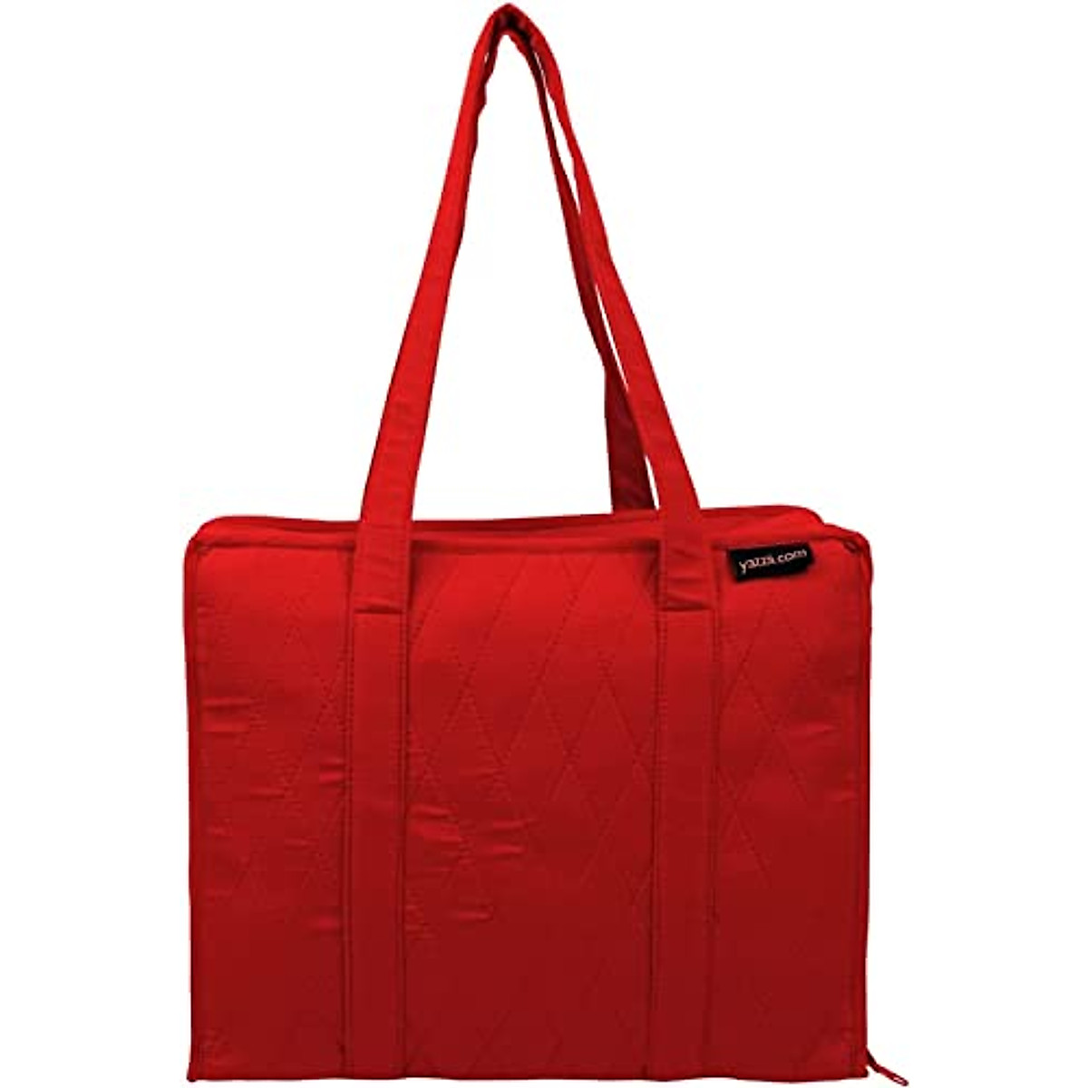 Yazzii Crafter's Companion Organizer Bag with 16 Pockets - Arts & Crafts Storage Tote Organizer - Multipurpose Storage Organizer for Crafts, Sewing & Quilting Notions, & Art Supplies Red