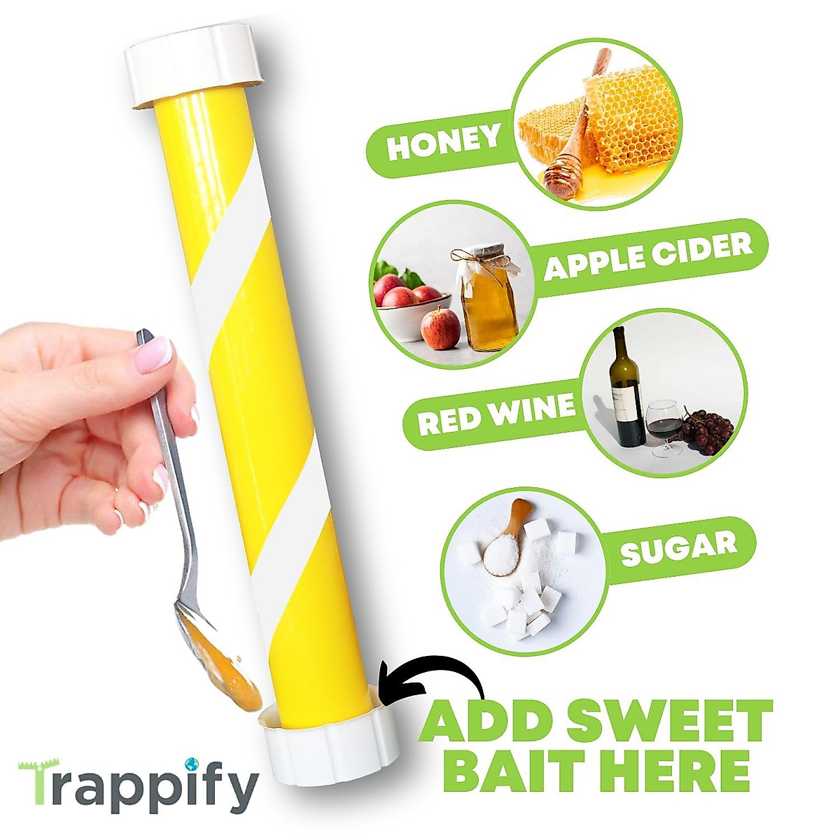 Glow-in-The-Dark Fly Stick by Trappify: Premium Indoor & Outdoor Fly Traps | Water-Resistant Sticky Trap for Fruit Fly Traps for Indoors, Gnat Traps for House Indoor, and Fly Trap Indoor (4 Pack)