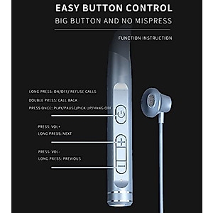 Neckband Bluetooth Headphones Wireless Earbuds with Microphone Flashlight Around the Neck Waterproof Sport Headset Noise Cancelling Ear Buds 120H Playtime for Running Cycling Cell Phone Android iOS