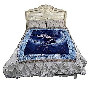 Pure Country Weavers Moonsprite Fairy Blanket by Amy Brown - Gift Fantasy Tapestry Throw Woven from Cotton - Made in The USA (72x54)