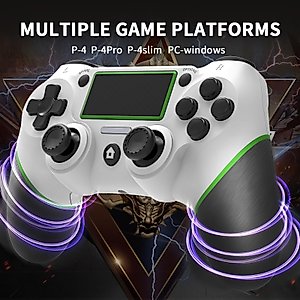 MSXGSYYDS Wireless Controller for PS4, Remote Controllers Compatible with Playstation 4/Slim/Pro,Wireless Gaming Pro Controller with Dual Vibration/6-Axis Motion/3.5mm Audio Jack【Upgraded】
