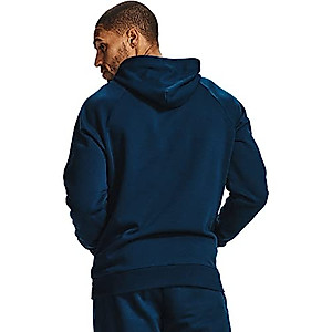 Under Armour Mens Rival Fleece Hoodie , Academy Blue (408)/Onyx White , XX-Large