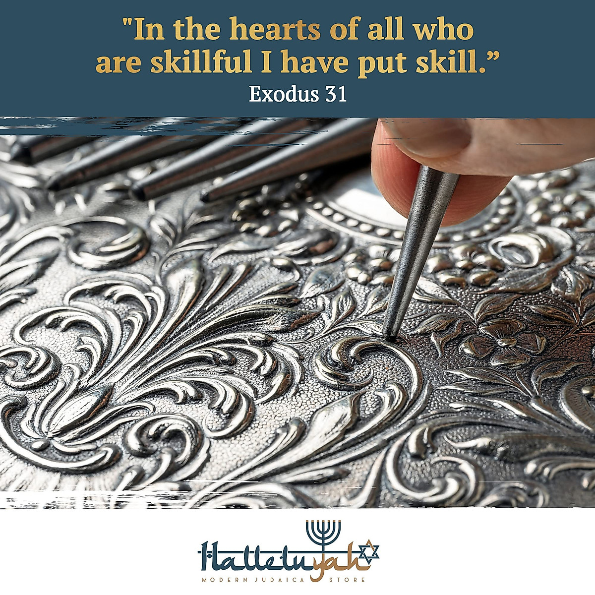 Shofar with"Lion of Judah" Decoration | 925 sterling silver & 9K Gold Plated Kudu Horn Shofar 20"-24" From Israel | Curved Combo Yemenite Shofar Horn – Made in Israel by HalleluYAH Artists