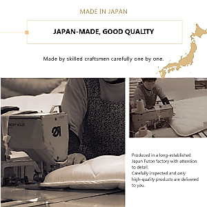 EMOOR Space-Saving Japanese Futon Set (Futon Mattress, Comforter & Pillow) Compact-Twin, Made in Japan, Foldable Floor Sleeping Mattress Shikibuton Tatami Mat Camp Guest-Use