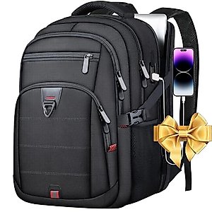 HZENPPOR Travel Backpack for Men, Large Backpack for Men, 50L Laptop Backpacks, Anti Theft XL Extra Big Mens Large Backpack 17.3 Inch Women Men Airline Approved College Bussiness BackPack