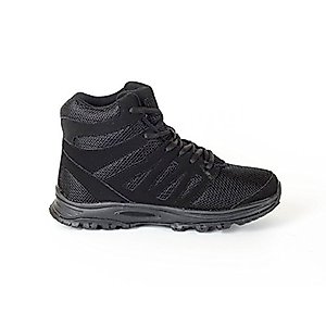MT. EMEY 9315 Lady's Athletic Comfort Walking Lace High Top Shoes Black