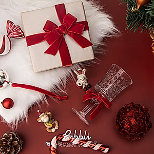 Ribbli 2 Rolls Red Velvet Ribbon,Christmas Ribbon for Gift Wrapping, Christmas Tree Decoration, Home Decor-Polyester Velvet 1 Inches Continuous10-Yard Per Roll,Total 20 Yard