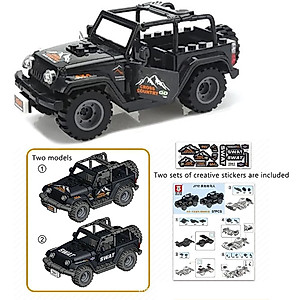 Ulanlan Building Set - Military Vehicle with 8 Mini Soldiers, 70+ Weapons & Accessories, Army Building Toys for Kids & Boys 6+