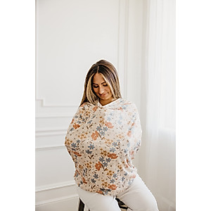 Copper Pearl Multi-Use Cover: Car Seat Covers, Nursing Cover, and Stroller Cover for Sun - Stretchy Fabric, All-Season Use, Stylish Designs, Easy Access for Moms - Eden