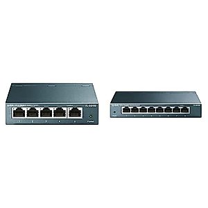 TP-Link 5 Port Gigabit Ethernet Network Switch (TL-SG105) & 8 Port Gigabit Ethernet Network Switch (TL-SG108)