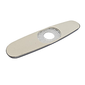 YEMCHI 10 inch Chrome Kitchen Faucet Cover, Modern Silver Stainless Steel Escutcheon Plate Tap Hole Cover Deck Plate for Kitchen Faucet 1 or 3 Hole Bathroom Sink (Chrome)