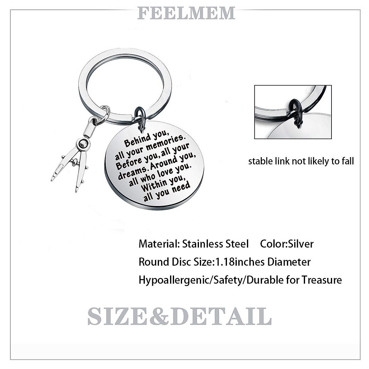 FEELMEM Architect Keychain Architecture Gift Architect Gift Behind You All Your Memories Before You All Your Dreams Architecture Student Gift Architecture Graduation Gift (Architect Keychain)