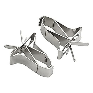 XINMEIWEN 4Pack Birds Food Holders Parrot Fruit Vegetable Clips Stainless Steel Feeder Bird Cage Accessories for Bird Cockatiel Parrot