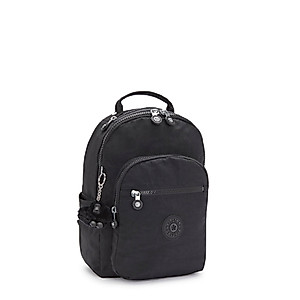 Kipling Women's Seoul Small Backpack, Durable, Padded Shoulder Straps with Tablet Sleeve, School Bag, Black Noir