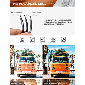 KALIYADI Polarized Sunglasses for Men Women, Mens Sunglasses Polarized UV Protection, Vintage Sun Glasses for Fishing Running Driving (3 pack)