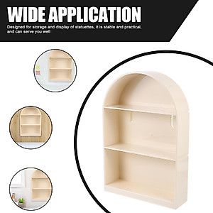 Wall Storage Rack Shelf Wall Figurine Rack Garage Kits Holder Small Floating Shelves Small Wall Shelves Record Wall Mount Wall Hanging Figurine Rack White Perfume Rack Plastic Arch
