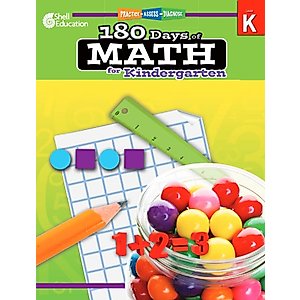 Shell Education 180 Days of Math for Kindergarten (180 Days of Practice)
