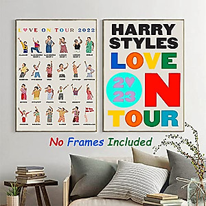 Harry Styles Poster House Music Album Poster Cover Poster Canvas Wall Art Gift Room Aesthetics Decor All Europe Tour Concert Outfits Harry Styles Love On Tour 2022(Unframe HARRY-01, 16X24)