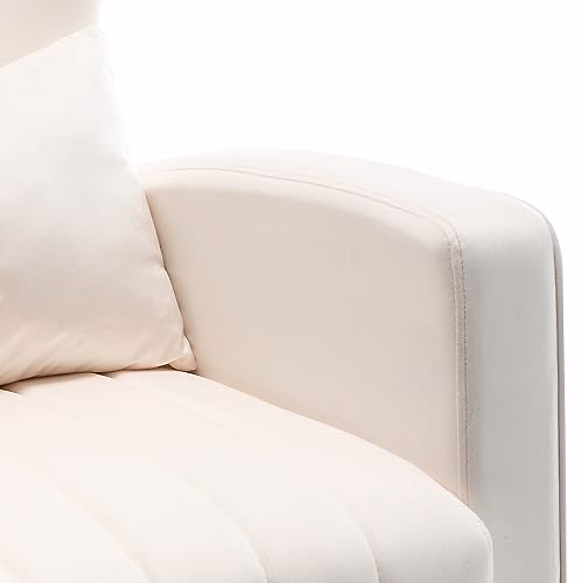 SZUBEE Modern Velvet Nursery, Accent Rocking Chair with with Solid Metal Legs, Upholstered Comfy Glider Rocker for Reading, Bedroom and Living Room,Beige