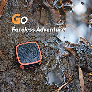 DOSS Waterproof Bluetooth Speaker: Bluetooth 5.0 Dual Pairing Loud Wireless Mini Speaker, 22H Playtime, IP67 Waterproof and Dustproof, Portable Outdoor Speaker for Camping, Hiking, Backpack, Shower