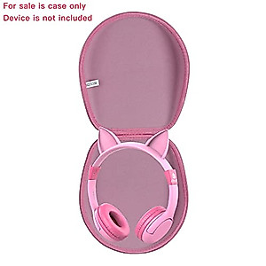 Hermitshell Hard Travel Case for iClever HS01 Kids Headphones (Pink)