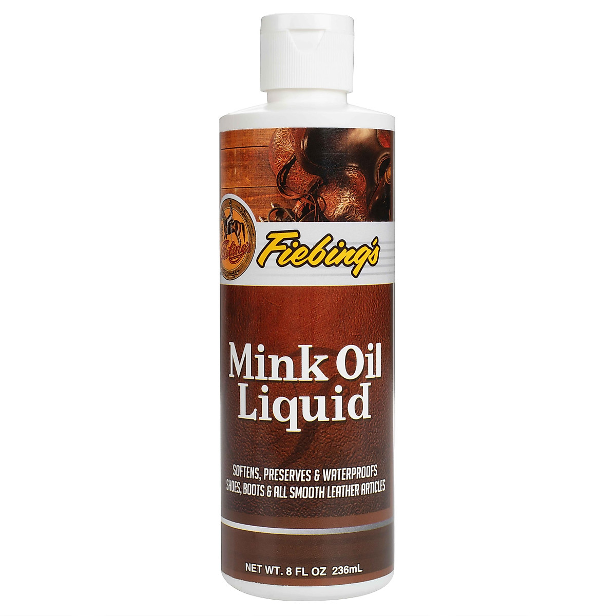 Fiebing's Mink Oil Liquid, 8 Oz. - Soften, Preserves and Waterproofs Leather