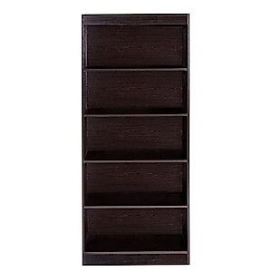 OneSpace Essentials 5-Tier Bookshelf, Espresso