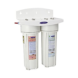 Voyager Double Inline Water Filter System (with Wall Mount) | Filters 20,000 gallons Multistage Ultra | Crystal Quest