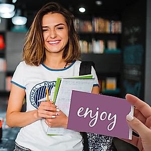 Swipe It Gift Card Holder Sleeves Paper 100 Pack Bulk for Thank You, Birthday, Fathers Day, Housewarming, Wedding, Anniversary, Baby Shower, Spa, Enjoy, Purple