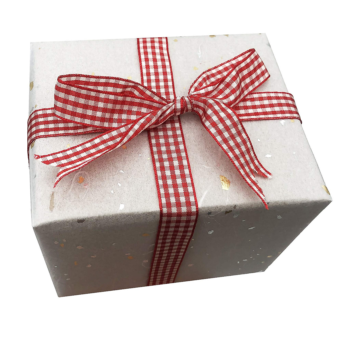 Red and White Gingham Ribbon, 5/8" x 25Yd Roll Picnic Craft Ribbon Red Buffalo Ribbon for Crafts Hair Accessories Craft and Christmas Gift Wrapping,5/8 Inch Polyester Woven Edge +60" Tape Measurement