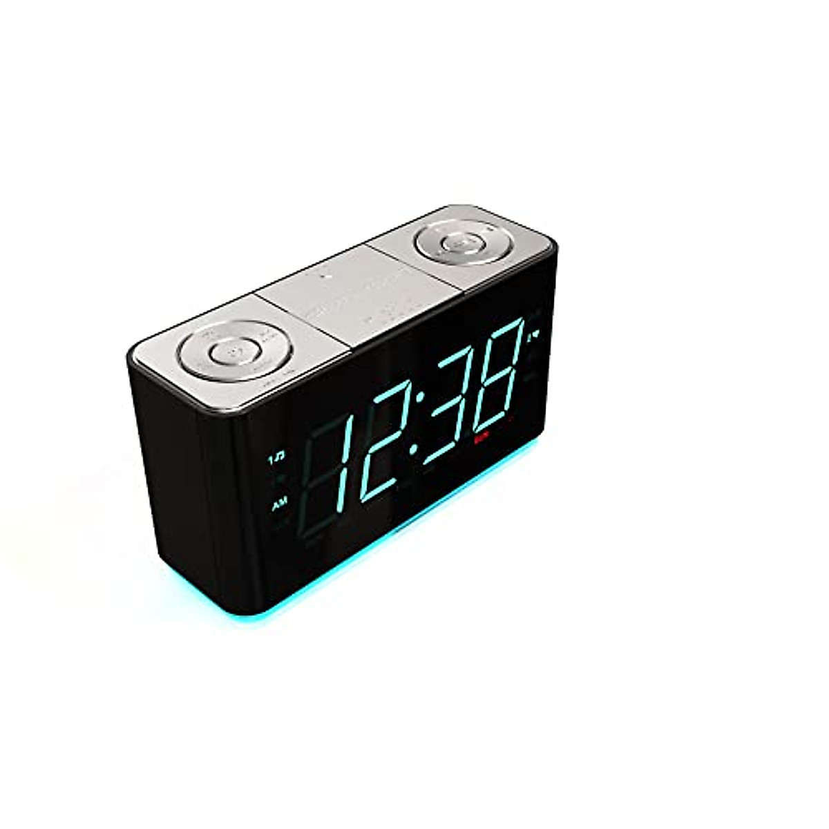 Emerson SmartSet Alarm Clock Radio with Bluetooth Speaker, Charging Station/Phone Chargers with USB port for iPhone/iPad/iPod/Android and Tablets, ER100301, Black