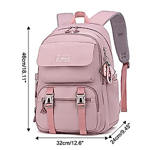 JiaYou Teen Girls Casual Backpack High Middle School Daypack Women Daily Travel Laptop Bag(2# Purple,35 Liters)