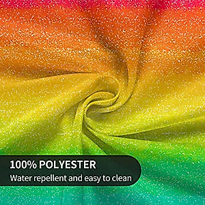 Vodbne Rainbow Round Tablecloth 60 Inch for Indoor and Outdoor, Waterproof Table Cloth Cover Decorative for Kitchen Dining Table, Parties and ​Camping