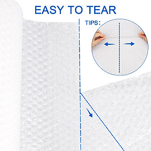 2-pack Bubble Cushioning Wrap Rolls, 3/16" x 12" x 72' ft Total Bubble Packing Wrap,Cushioning Rolls Packing Supplies Perforated Everv 12 ",with 20 Fragile Stickers for Packing Moving Shipping