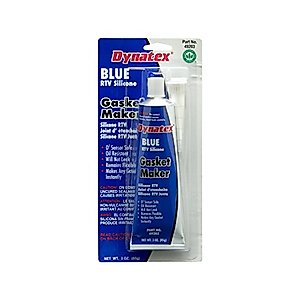 Dynatex 49203 Low Volatile RTV Silicone Gasket Maker, 0 to 500 Degree F, 3 oz Carded Tube, Blue