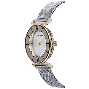 Anne Klein Women's Glitter Accented Mesh Bracelet Watch