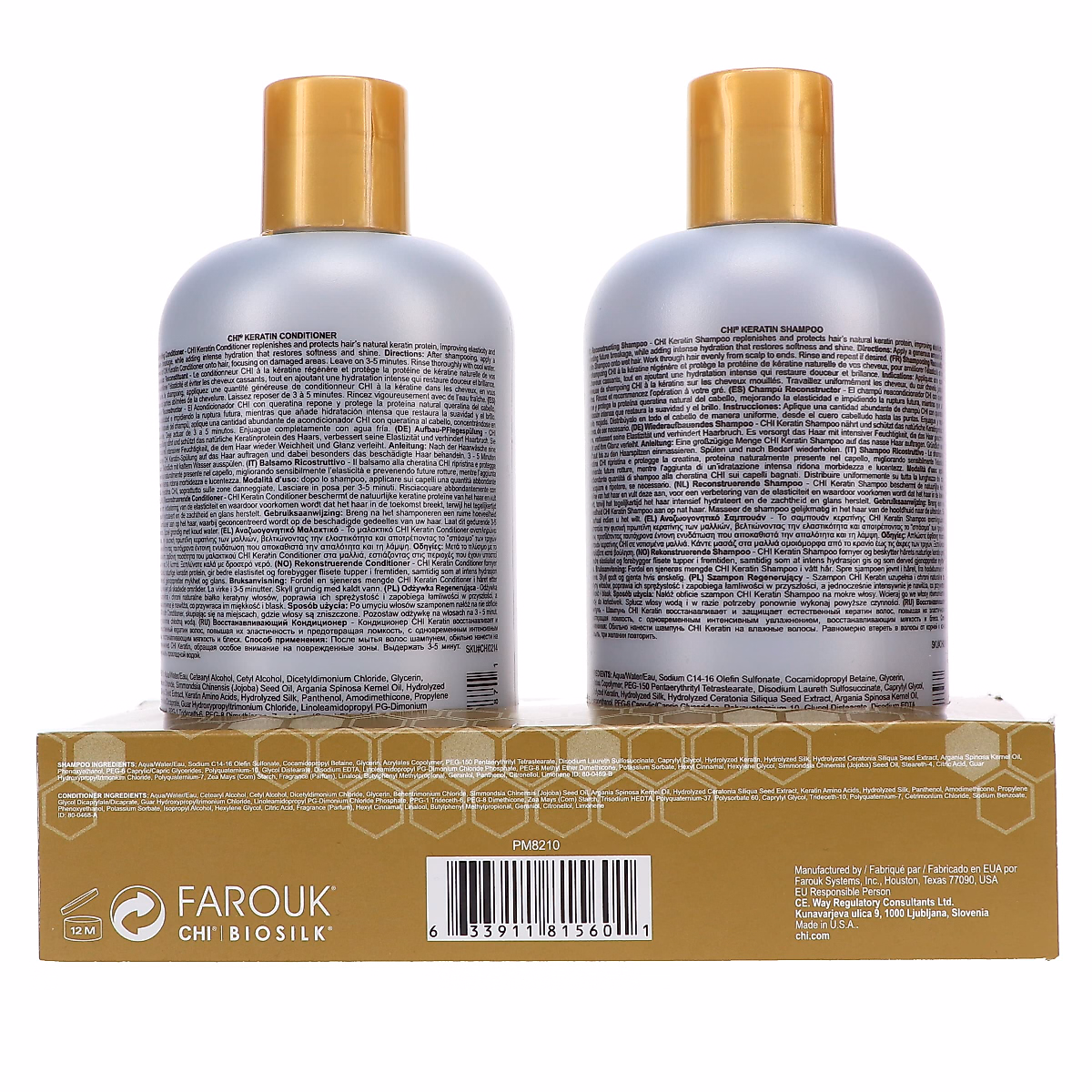 CHI Keratin Shampoo & Conditioner Set 12 OZ Each