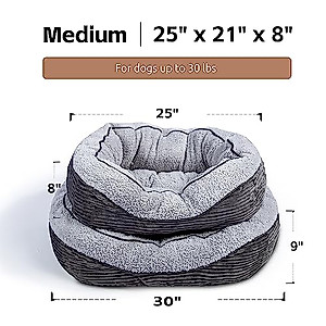 Dog Bed for Large Medium Small Dogs, Soft Calming Puppy Dog Bed Orthopedic Dog Sofa Bed Durable Washable Puppy Bed Medium Large Dog Bed Square, Comfortable Puppy Dog Bed