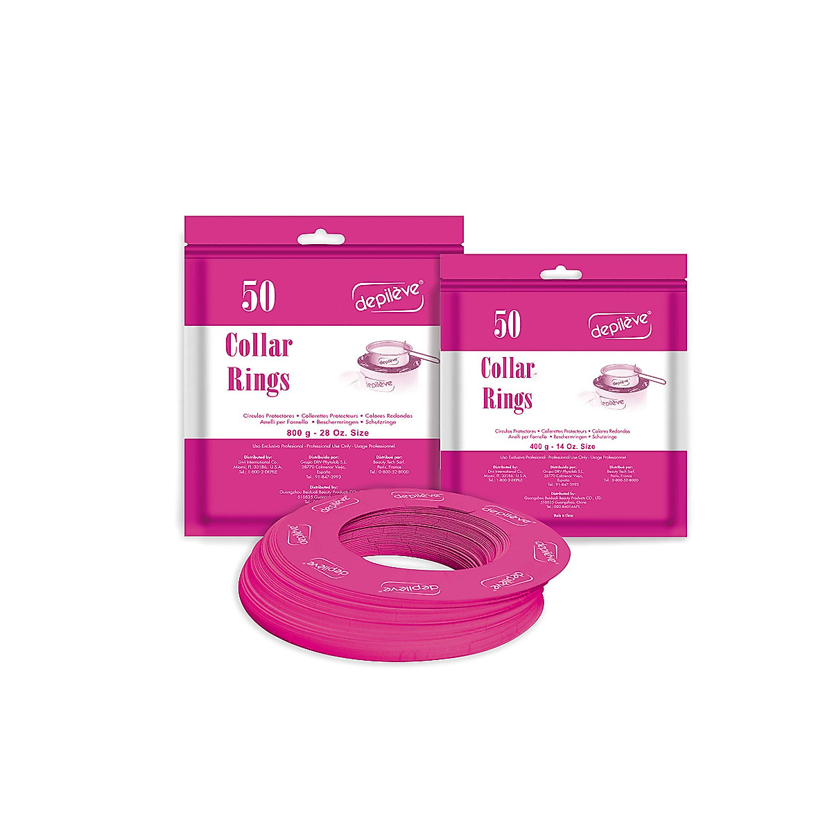 Depileve Wax Warmer Collars - Wax Pot Collars - 14 oz. - Pack of 50