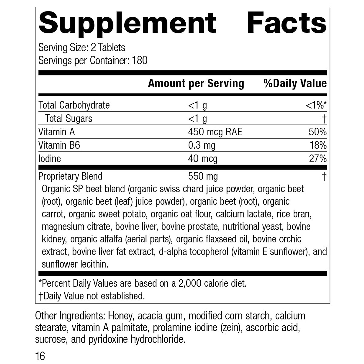 Standard Process A-F Betafood - Gluten-Free Liver Support, Cholesterol Metabolism, and Gallbladder Support Supplement with Vitamin A, Iodine, Vitamin B6-360 Tablets