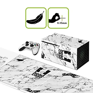 Head Case Designs Officially Licensed LebensArt Blue Malachite Art Mix Matte Vinyl Sticker Gaming Skin Case Cover Compatible with Xbox Series S Console