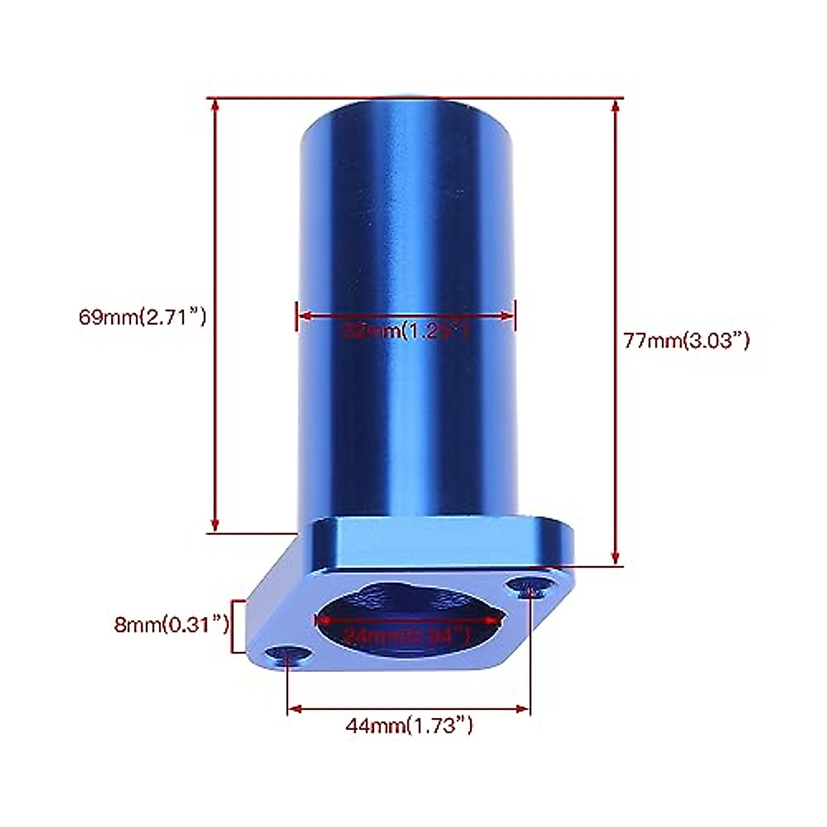 YOXUFA Intake Pipe Inlet Manifold for pwk 24 Carburetor Coleman CT200U BT200X KT196 Baja Warrior Mb200 Predator 212cc 224 196cc 200cc 6.5hp Engine Gx160 Hammhead 80T Mini Bike Go Kart Performance Part