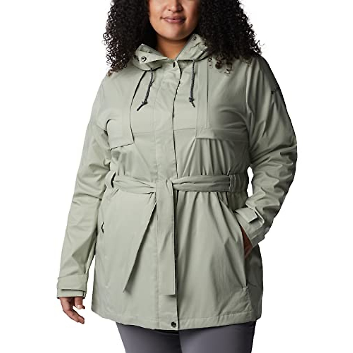 Columbia Women's Pardon My Trench Rain Jacket, Safari, Medium