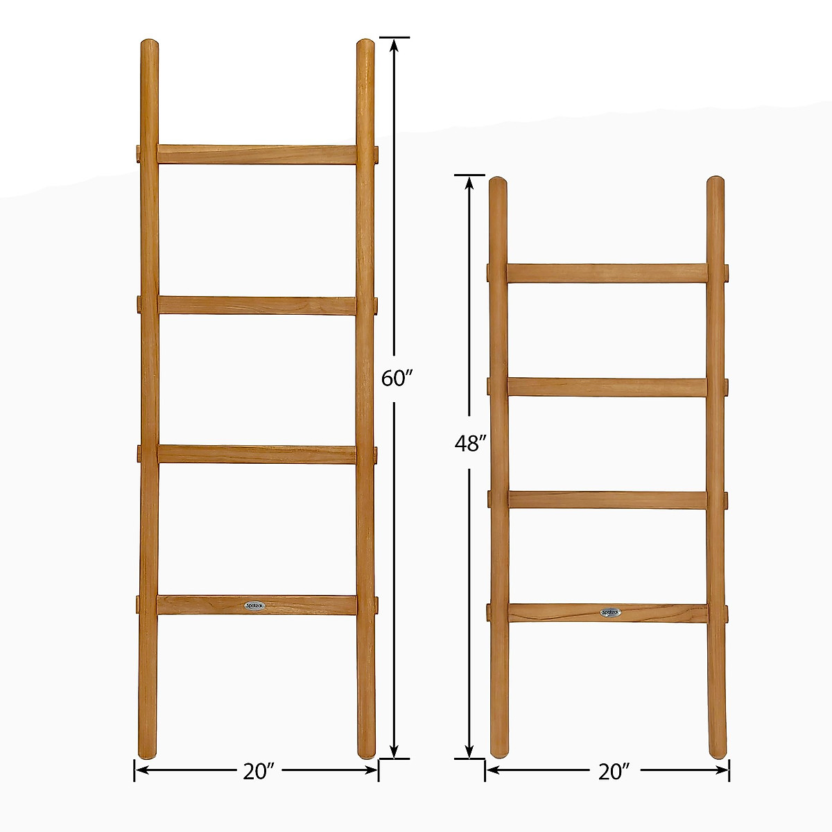Asta Spateak Select Towel Ladder, Solid Teak 4-Bar Towel Ladder, ST-86 (60")