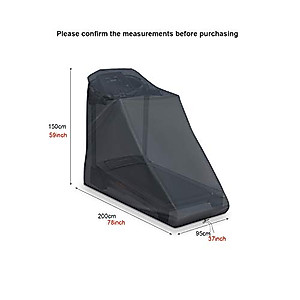 Treadmill Cover, Onlyme Treadmill Cover Waterproof Outdoor for Non-Folding Running Machine, Outdoor Indoor Treadmill Protective Cover from Dust (78 x 37 x 62 inch) Black