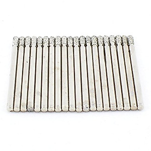 JINGLING 2.5mm 3/32" inch Diamond Small Drill Bit Hole Saw Masonry Tools for Glass Tile Stone Pack of 20Pcs